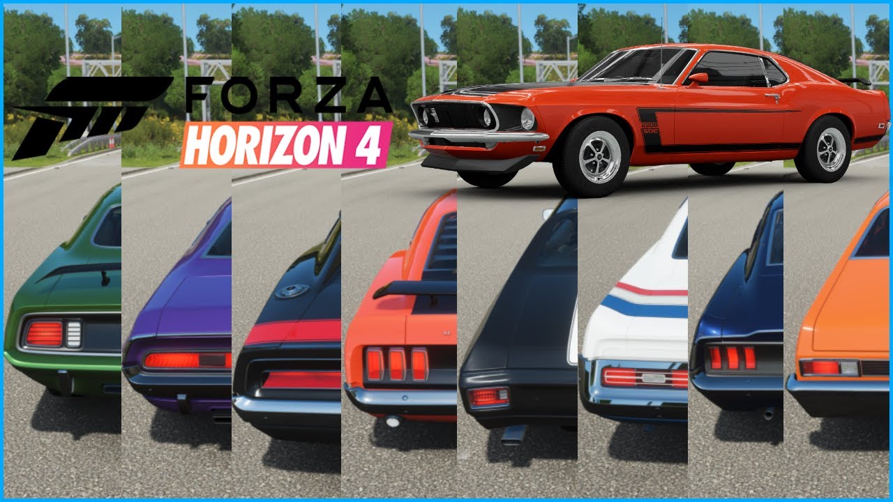 FH4 - Top 27 Fastest Classic Muscle Cars | Top Speed Battle - YouTube