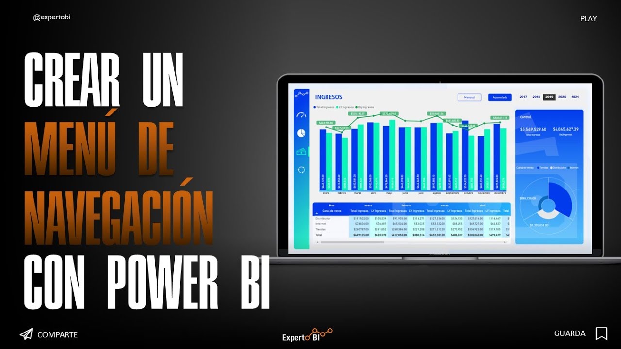 Crear un menú de navegación con Power BI - YouTube