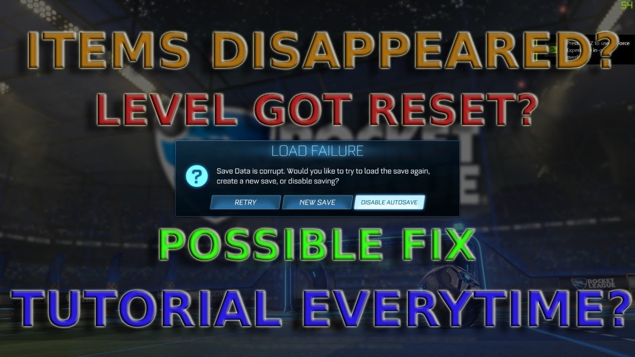 Corrupt Save Data Rocket League FIX - YouTube
