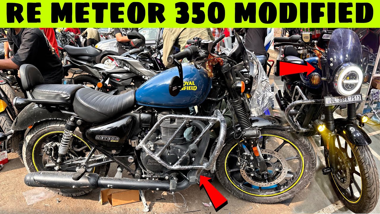 royal enfield meteor 350 modified | Meteor 350 Modifications - YouTube