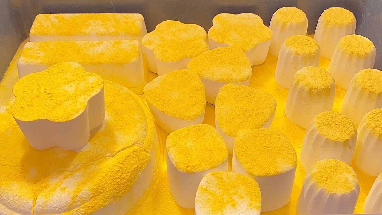 Mix yellow with white baking soda | Part 2 is white | asmr - YouTube