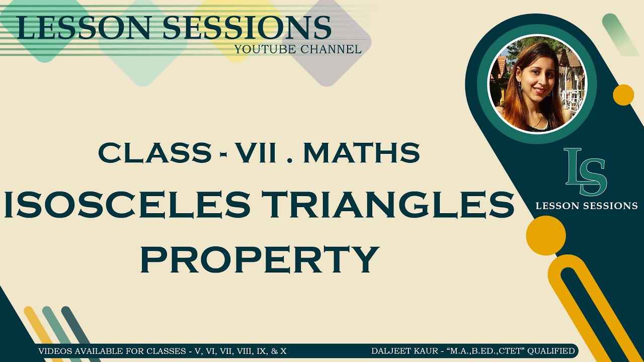 "ISOSCELES TRIANGLES PROPERTY" . CLASS - 7 . MATHS - YouTube