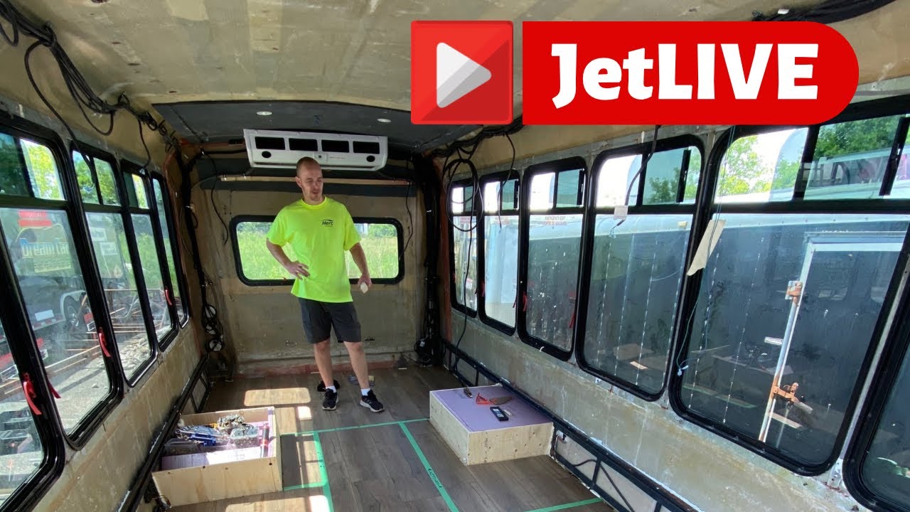 🔴LIVE from our new bus! (conversion update) - YouTube