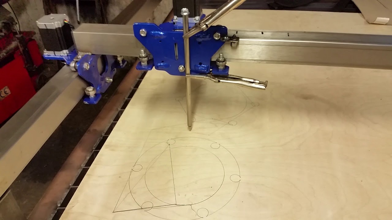 Home made cnc plasma table test run - YouTube