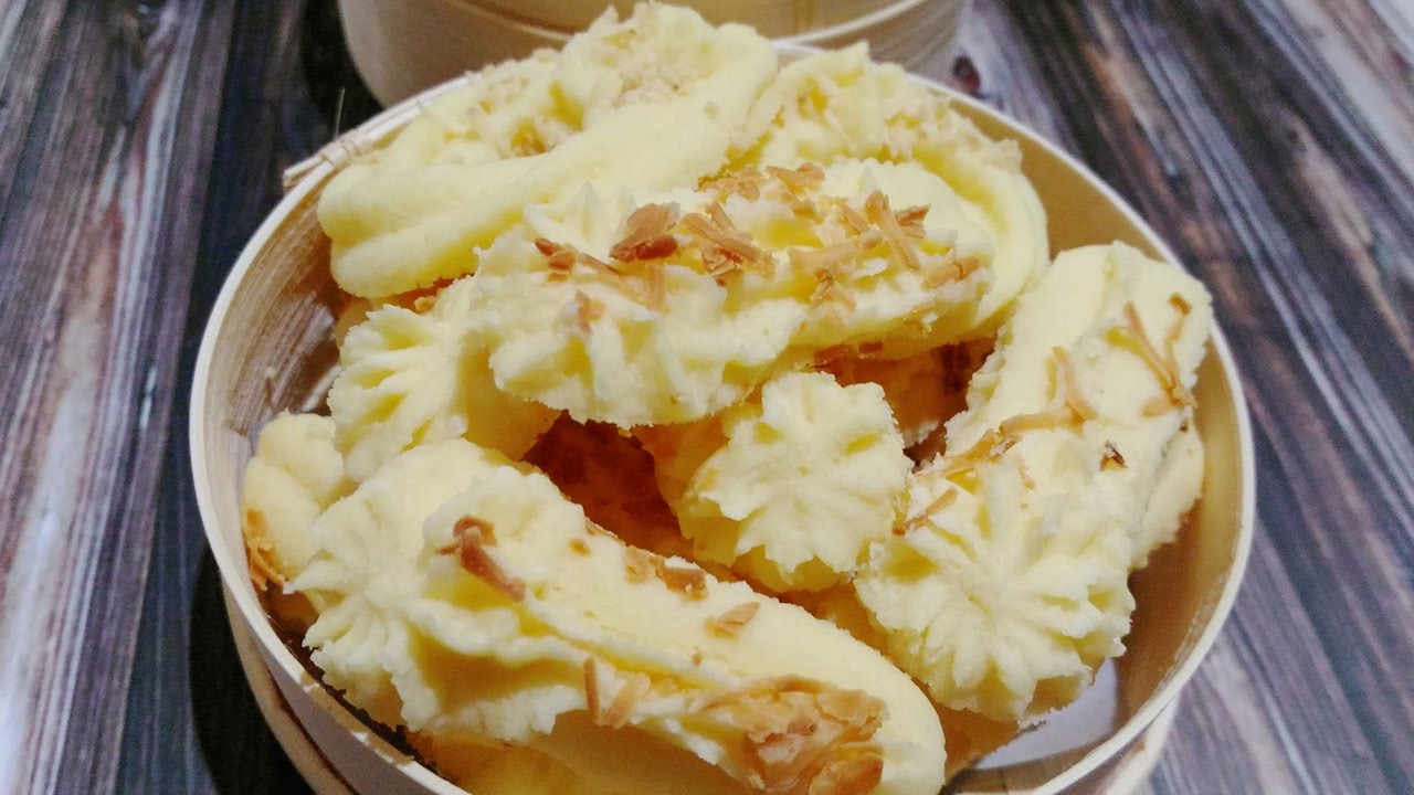 Resep Semprit Susu | 3 bahan saja - YouTube