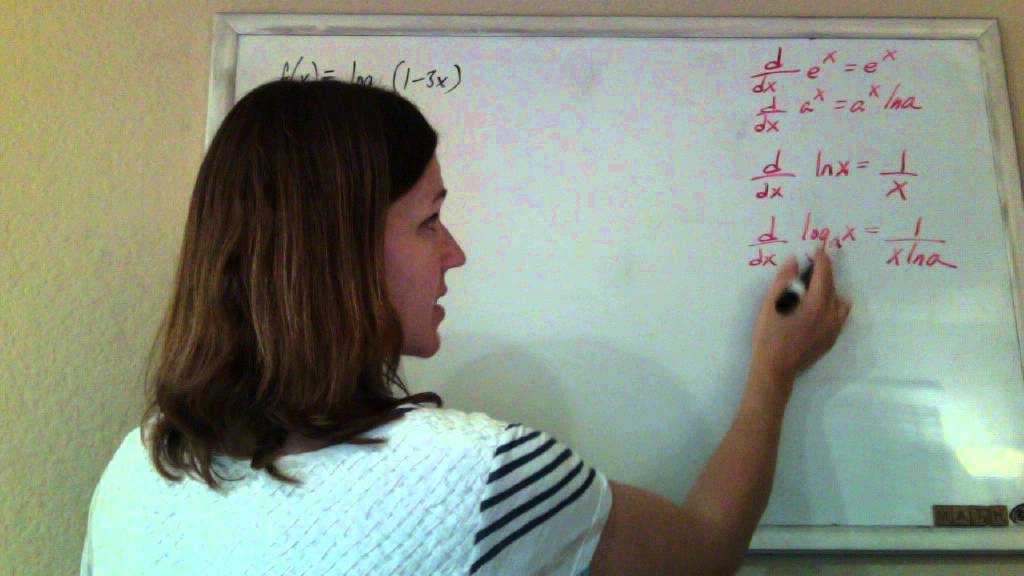 derivative chain rule log base 2 - YouTube