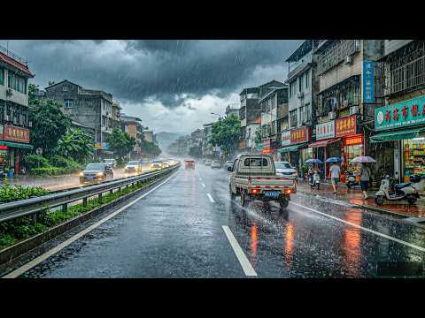 Driving Through INSANE Rainstorm in Rural China! 4K HDR Immersive POV Road Trip