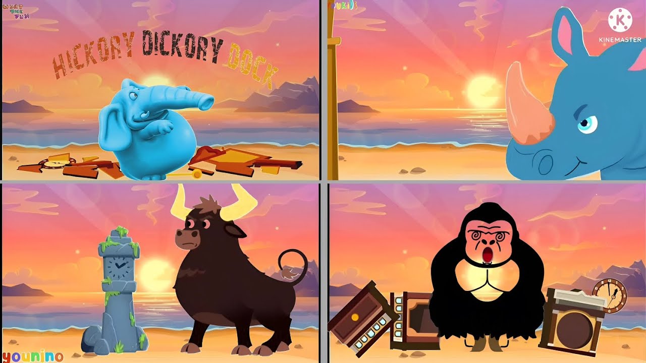 || 24M SUBSCRIBER || HICKORY DICKORY DOCK || ANY KINDS OF ANIMALS IN ...