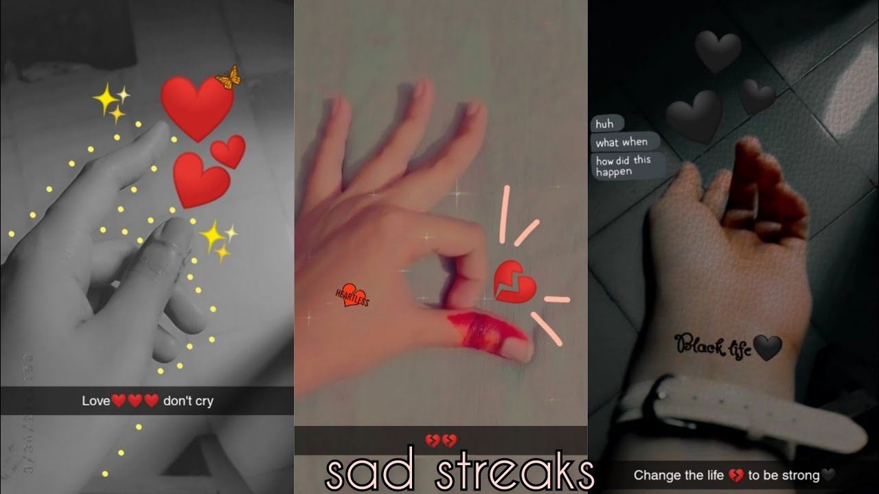 sad 💔snapchat streak ideas💔ll snapchat streaks💮 - YouTube