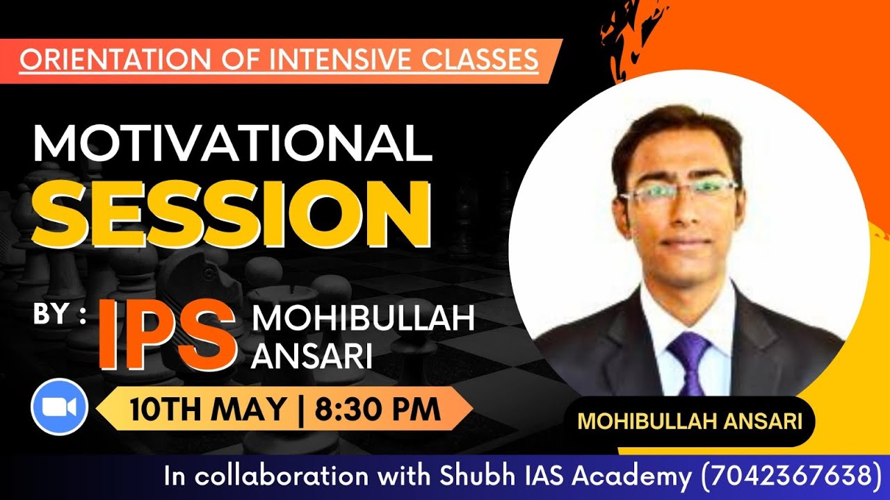 IPS Mohibullah Ansari motivational Speech with UPSC Aspirants 2023 :on ...
