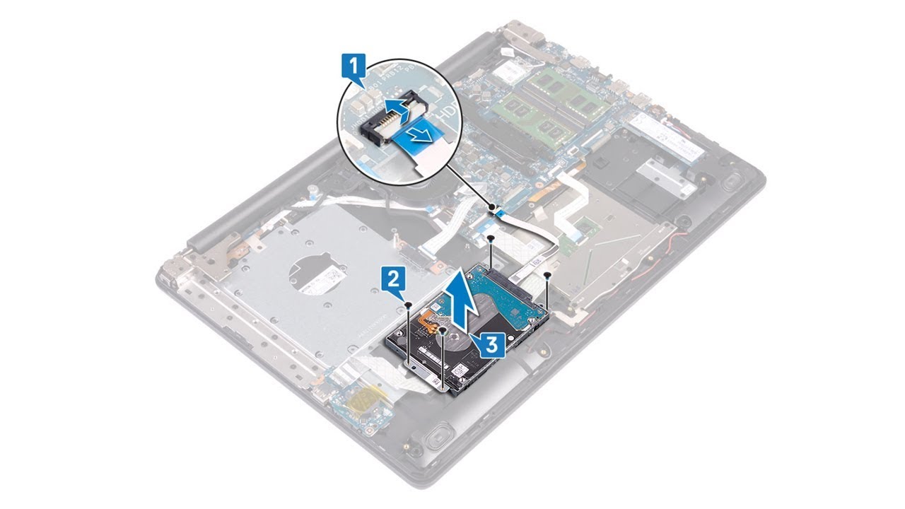 Dell inspiron 5775 - Hard Drive replacement - Laptop repair - YouTube