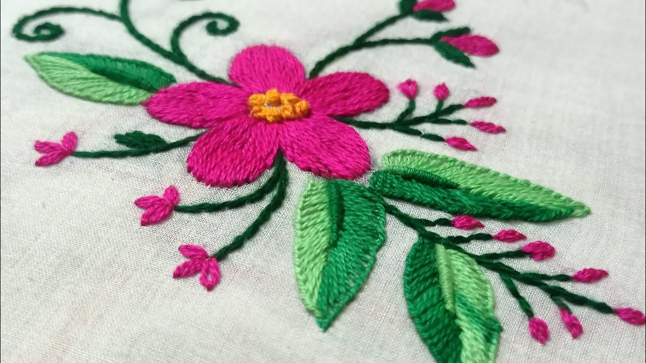 Beautiful flower design stitching || Easy and simple stitching tutorial ...