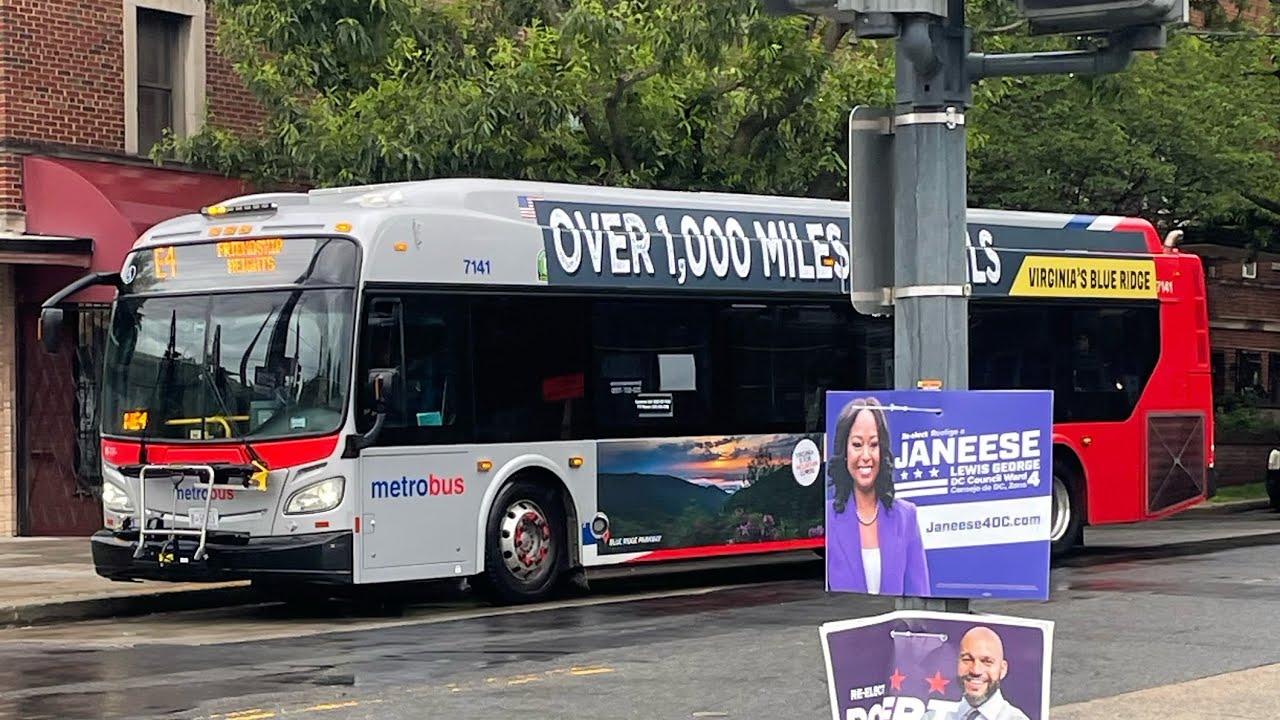 WMATA Metrobus 2011 New Flyer Xcelsior 7141 On Route E4 (Short ride ...