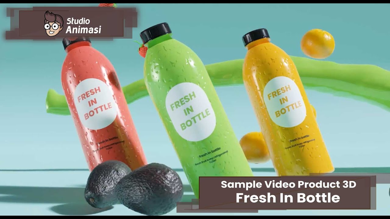 Animasi 3D Fresh In Bottle - YouTube
