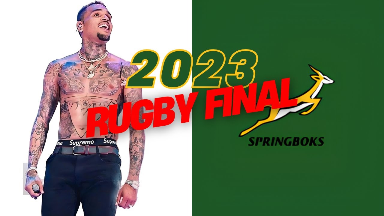 Chris Brown Freestyles to Sista Bettina at 2023 Rugby World Cup Final ...