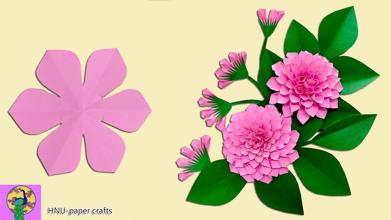 HNU292 Basics of cutting 6 petals of paper flowers-พื้นฐานการตัดดอกไม้ ...