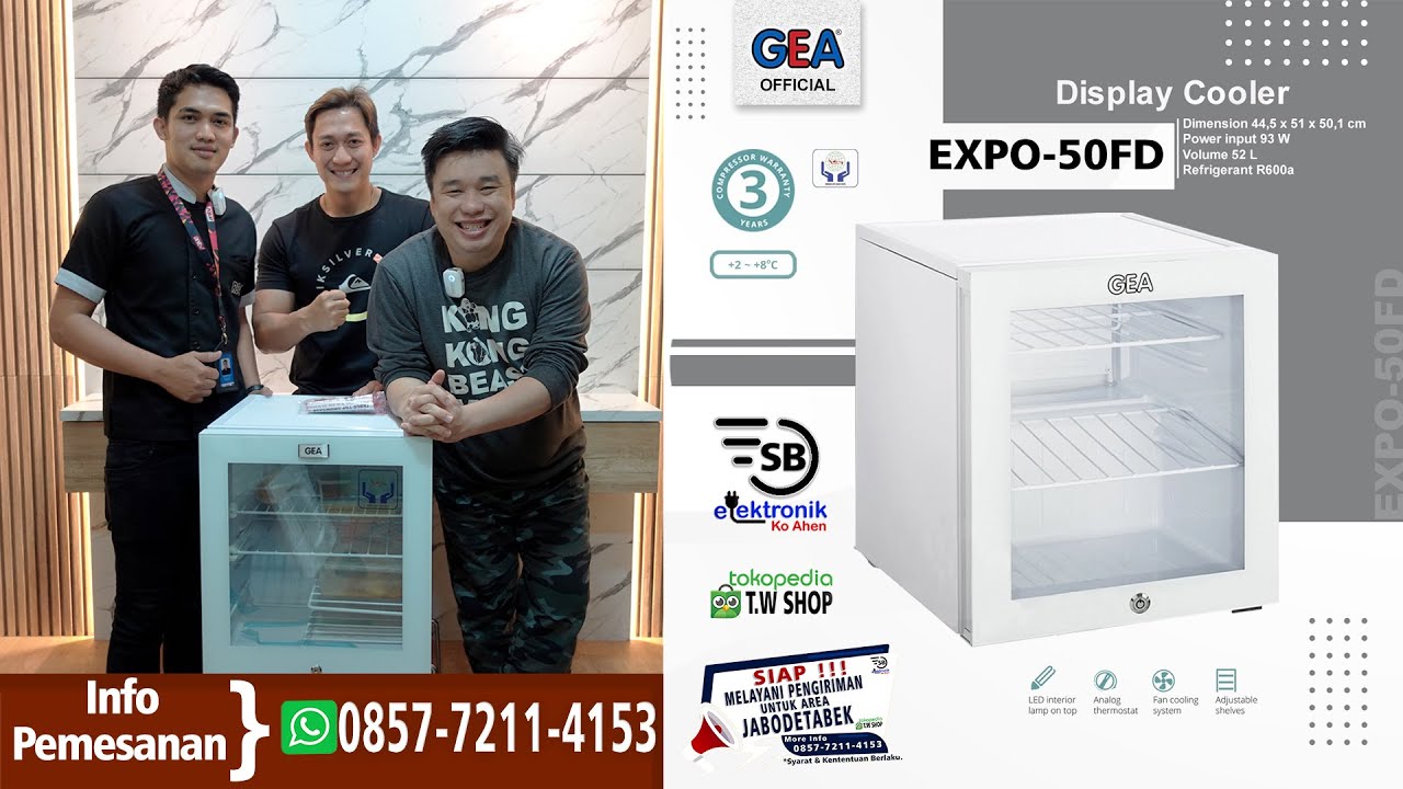Elektronik Murah JAKARTA || GEA Display Cooler EXPO-50FD Kecil-Kecil ...