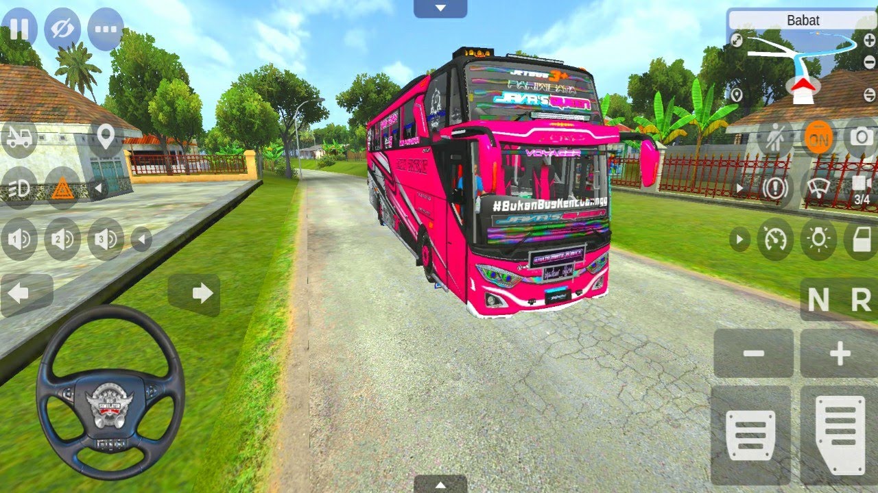 Bus Oleng Telolet Ratu Pelangi Angkut Penumpang - Mobil Balap Bus ...