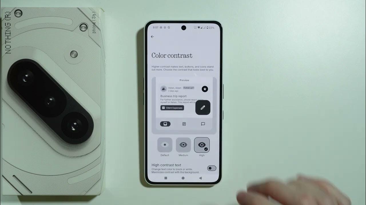 Nothing Phone 3a/3a Pro: How to Change Color Contrast - YouTube