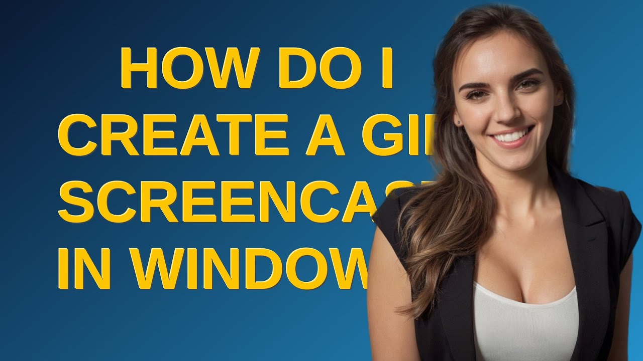 How do I create a GIF screencast in Windows? - YouTube