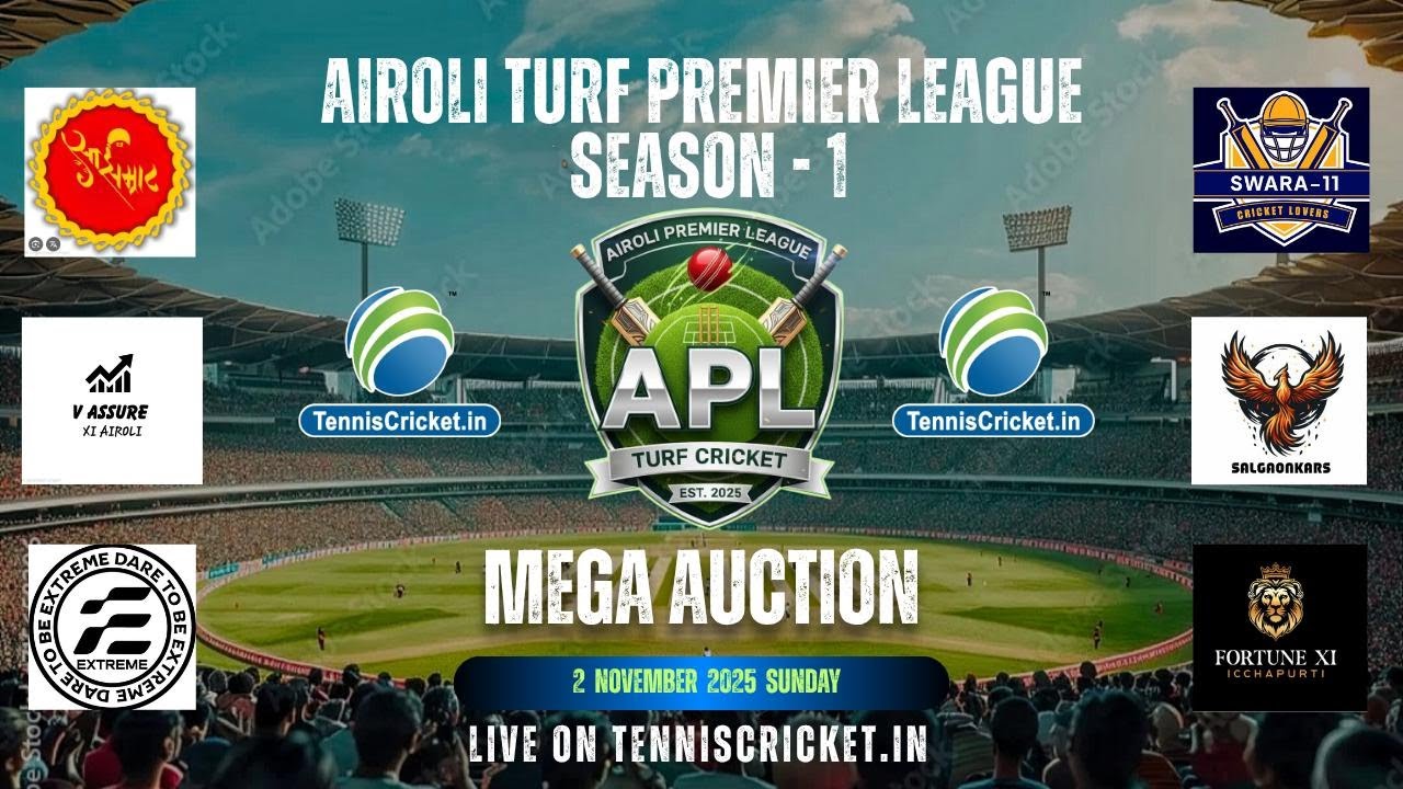 Mega Auction | Airoli Turf Premier League 2025 | Season 1 | Live - YouTube