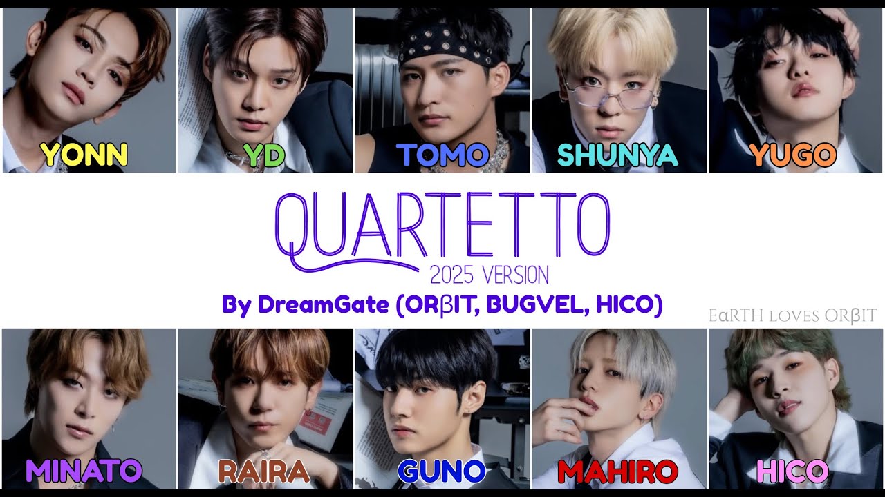 DreamGate - 'Quartetto' 2025 version (color coded lyrics) [JPN/ROM/ENG ...