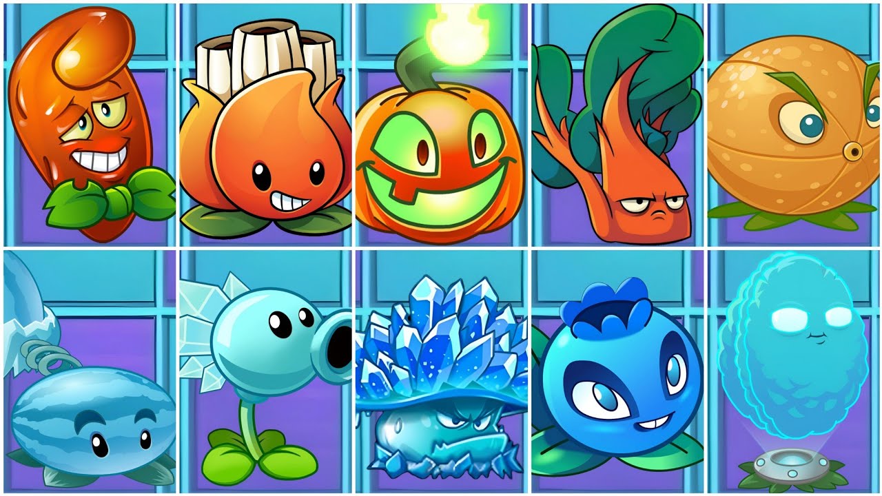 Plants Vs Zombies 2 Gameplay Orange VS blue - YouTube