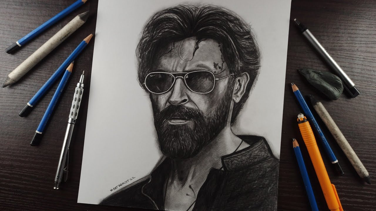How to draw Hrithik Roshan | Hrithik Roshan from Vikram Vedha | Vikram ...