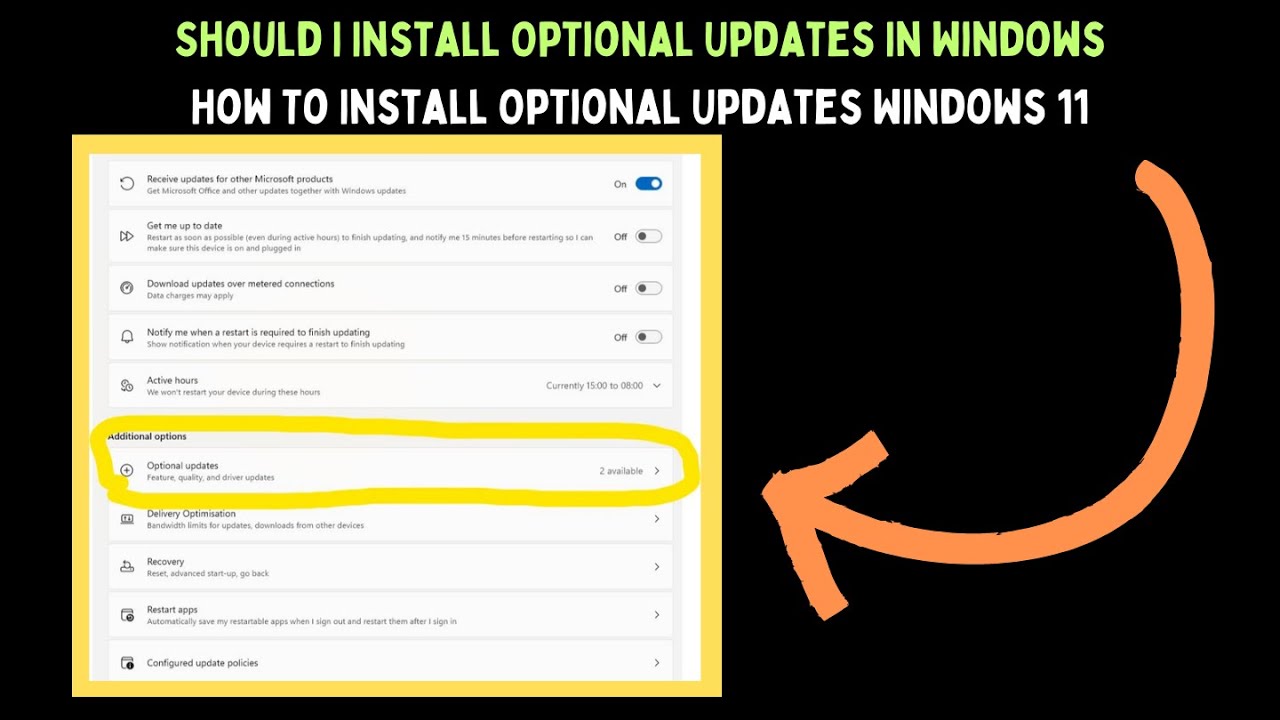 How To Install Optional Updates in Windows 11 - YouTube