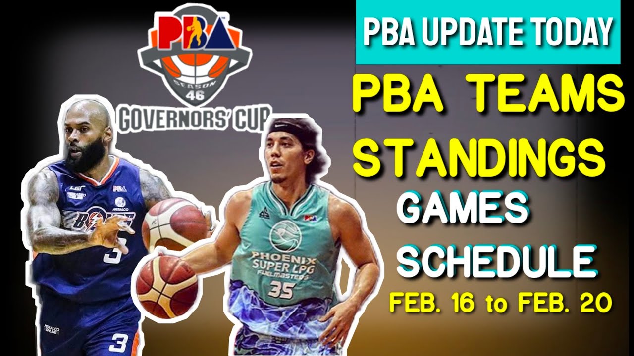 PBA Standings |Games Schedule Feb. 16 to Feb. 20 | Pba update today ...