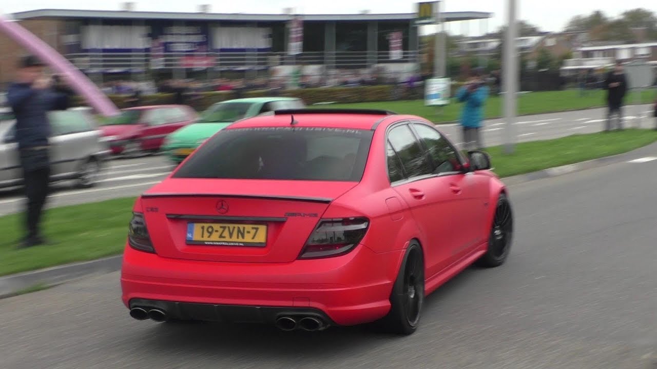 PINK Mercedes C63 AMG with Decatted iPE Exhaust! | Accelerations ...