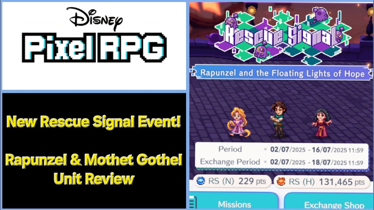Disney Pixel RPG | New Rescue Signal - Rapunzel & Mother Gothel Review ...