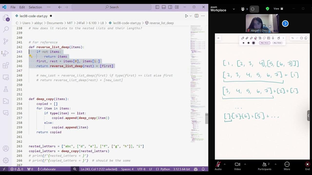 Recursive Reverse List - YouTube