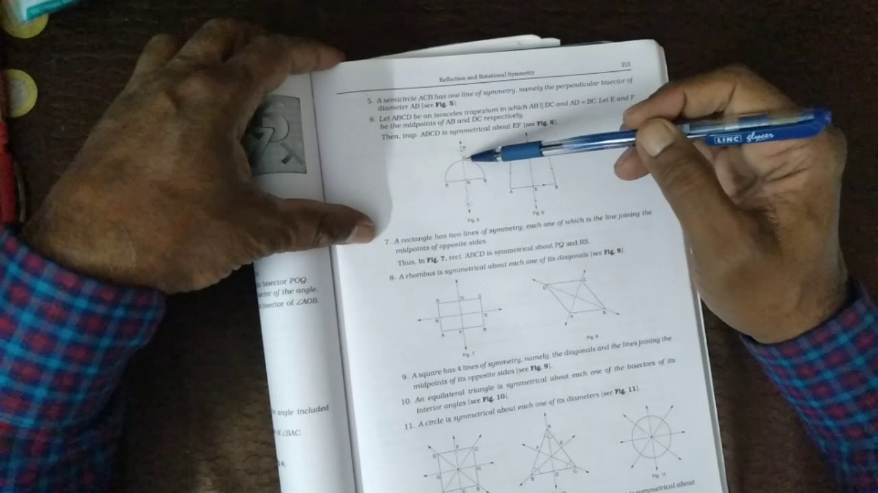 Class 7-Reflection and rotational symmetry (part 1) - YouTube