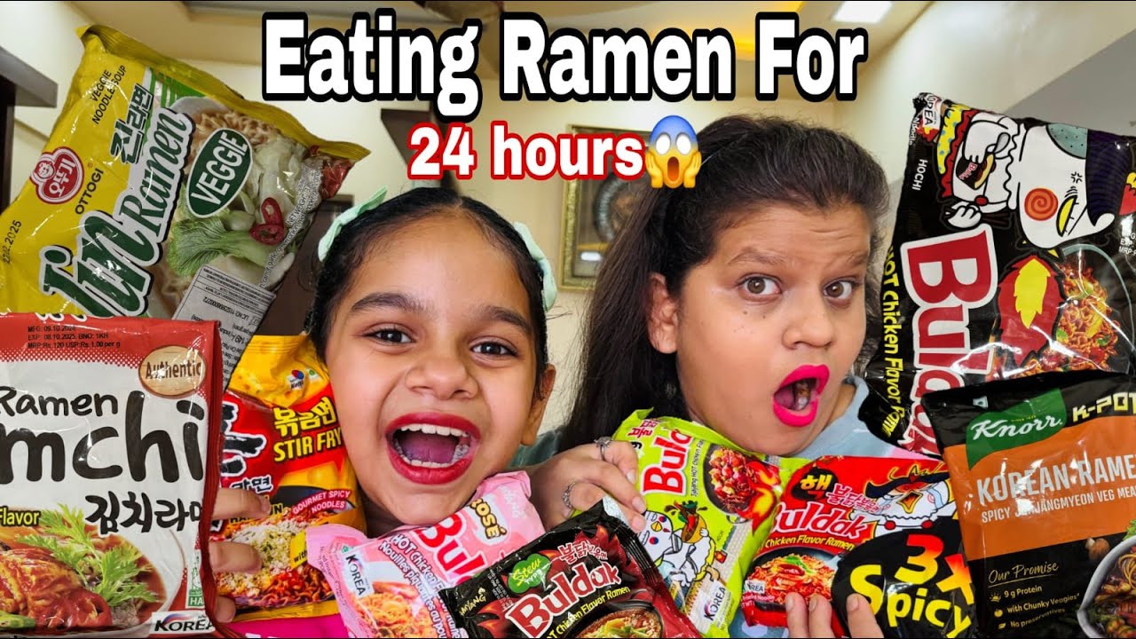 Eating Ramen for 24 hours Challenge | Trying all Ramen | Food Challenge ...