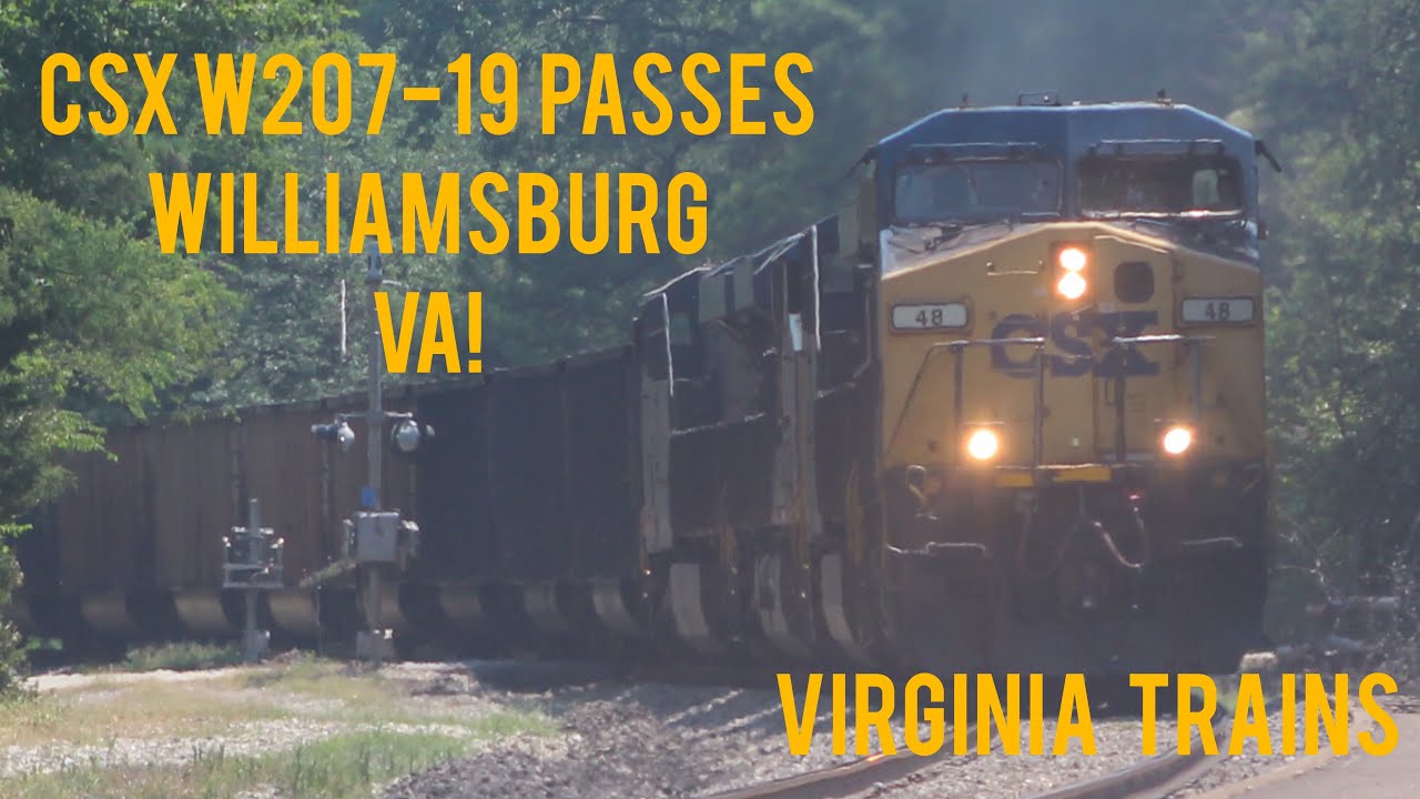 Virginia Trains - CSX W207-19 passes Williamsburg, VA! - YouTube