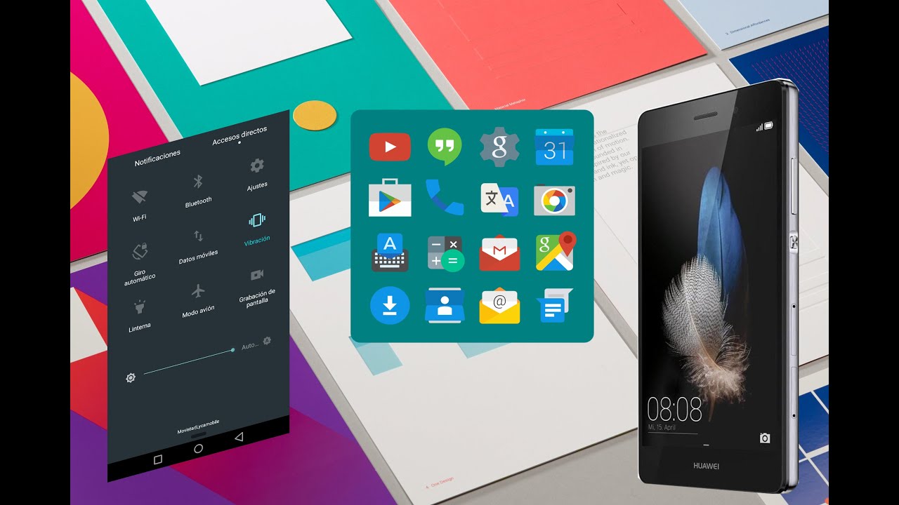Personalizar Huawei p8 Lite | Material Design - YouTube