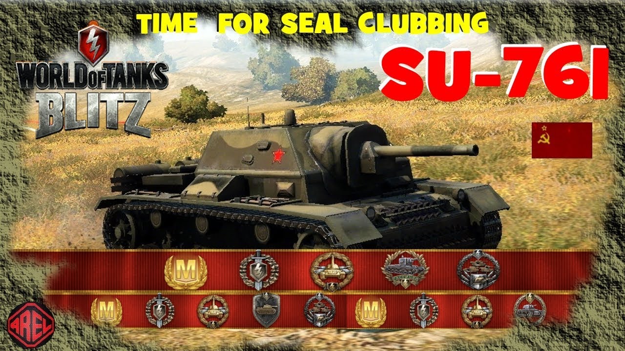 SU-76i WoT Blitz - "Little Big Tank" - triple Ace gameplay with 7 kills ...