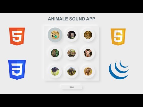Build an Animal sound app using html css javascript and jquery | javascript tutorial for begginer