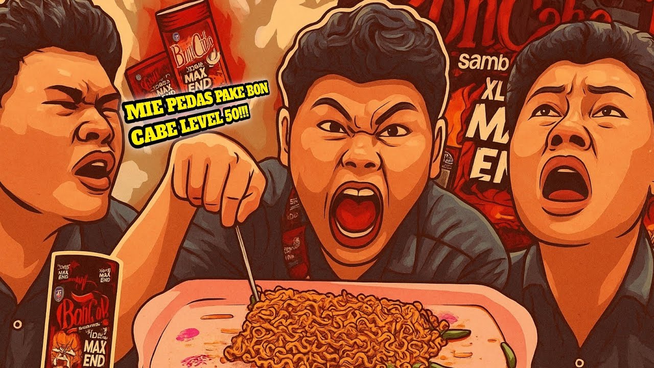MIE PEDAS PAKE BON CABE LEVEL 150+CABE RAWIT!!! DEFINISI NYIKSA DIRI ...