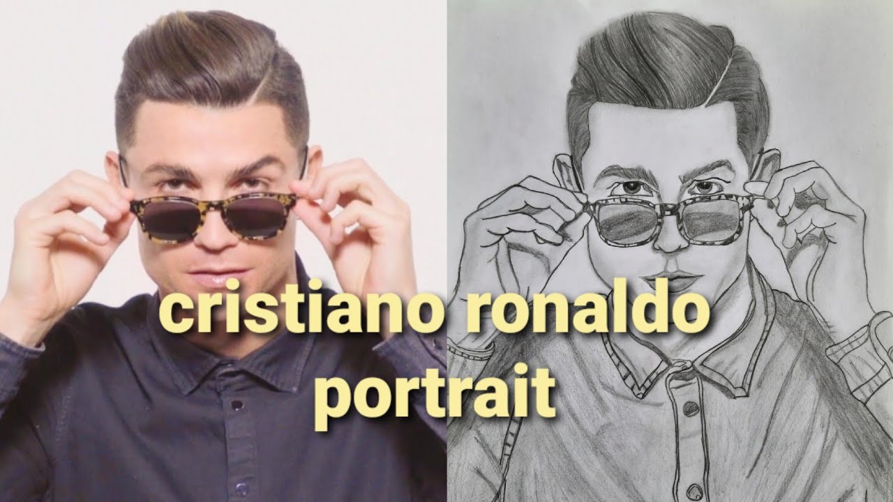 How to draw realistic Cristiano Ronaldo portrait - YouTube