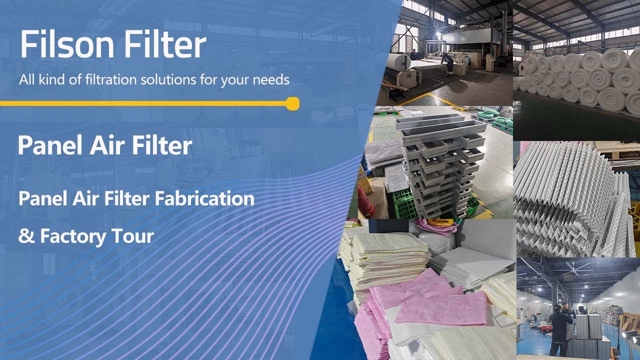 Panel Air Filter Fabrication & Factory Tour|Pleated Pre Filters, Pocket ...