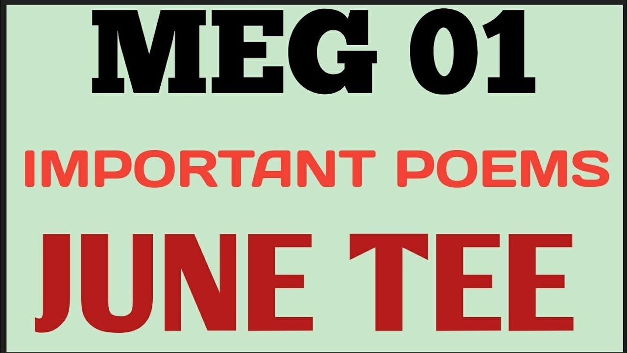 POEMS TO PREPARE FOR COMPLETE RTC'S PAPER OF MEG 01 - YouTube