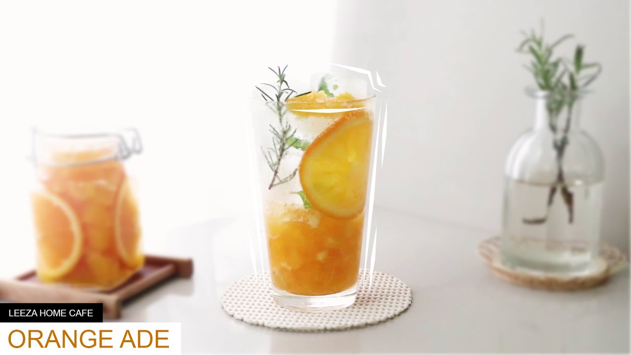 ORANGE ADE (오렌지 / 귤 에이드) | Home Cafe - YouTube