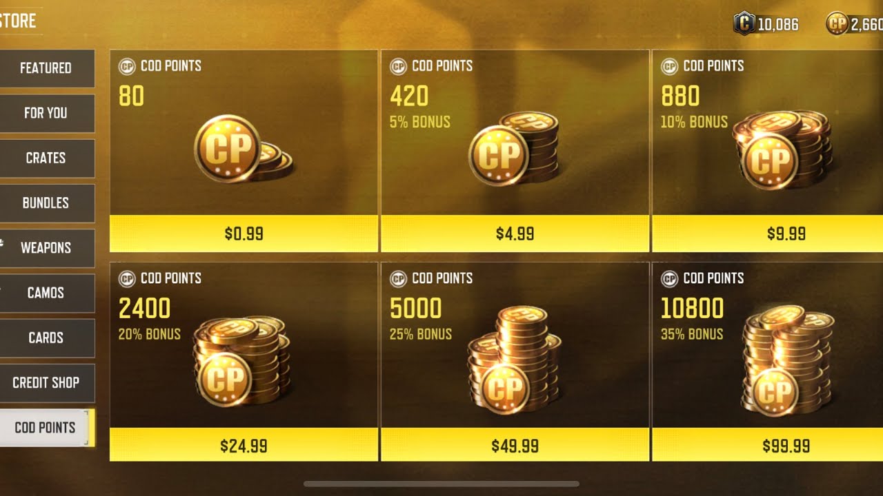 How to get free cod points in call of duty mobile - YouTube