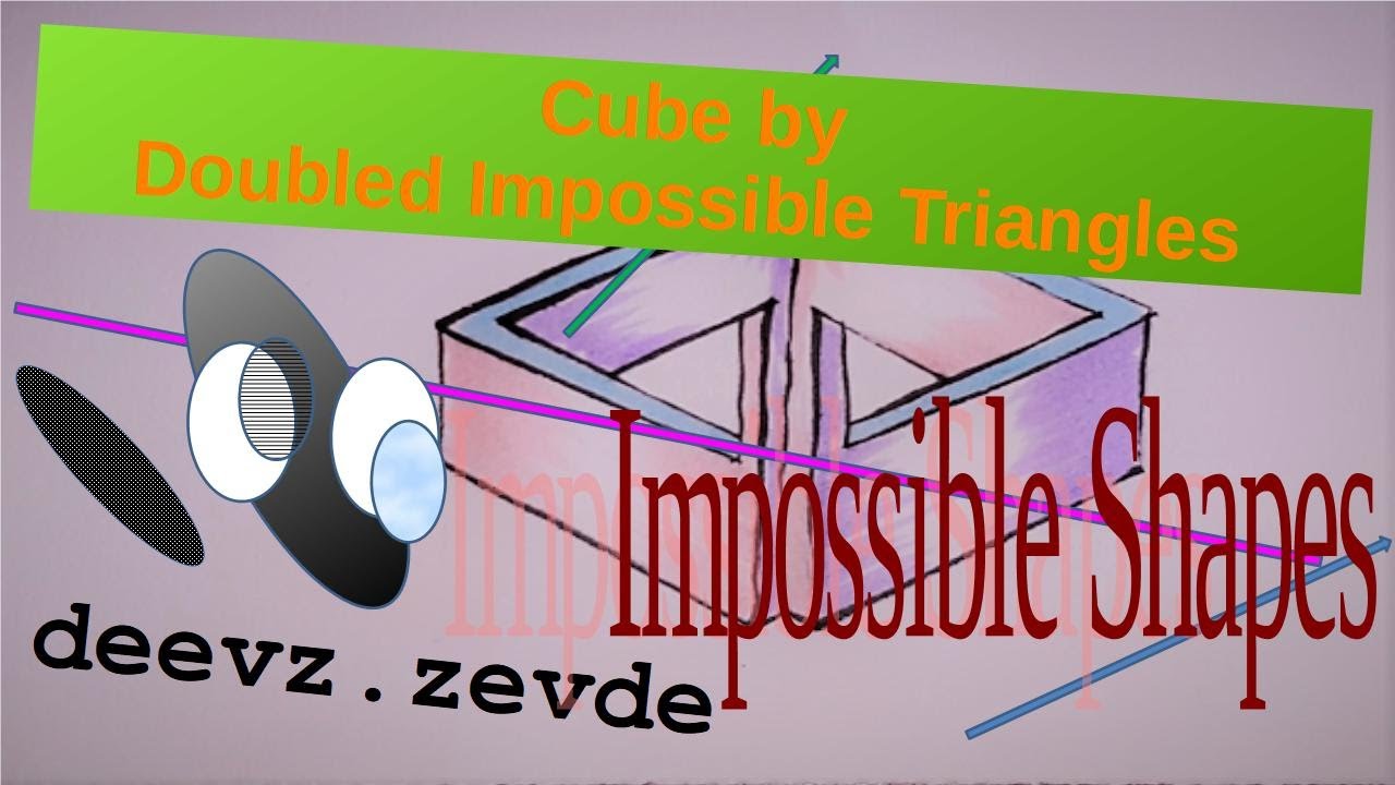 Cube by Double Impossible Triangles How to Draw it simple #easydrawing ...