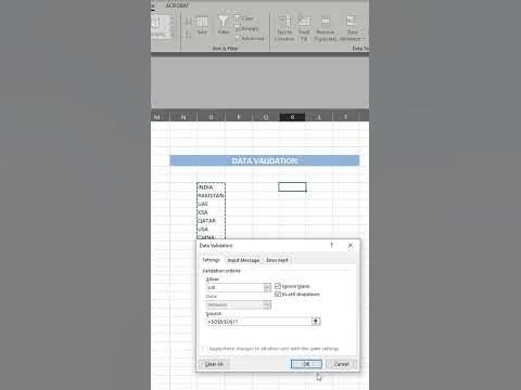 Data Validation Drop Down List - Excel Tips - YouTube
