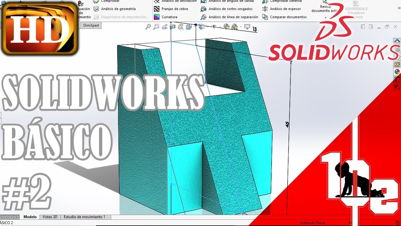 SOLIDWORKS BÁSICO 2 (INTERPRETACIÓN DE PLANOS 2D) - YouTube