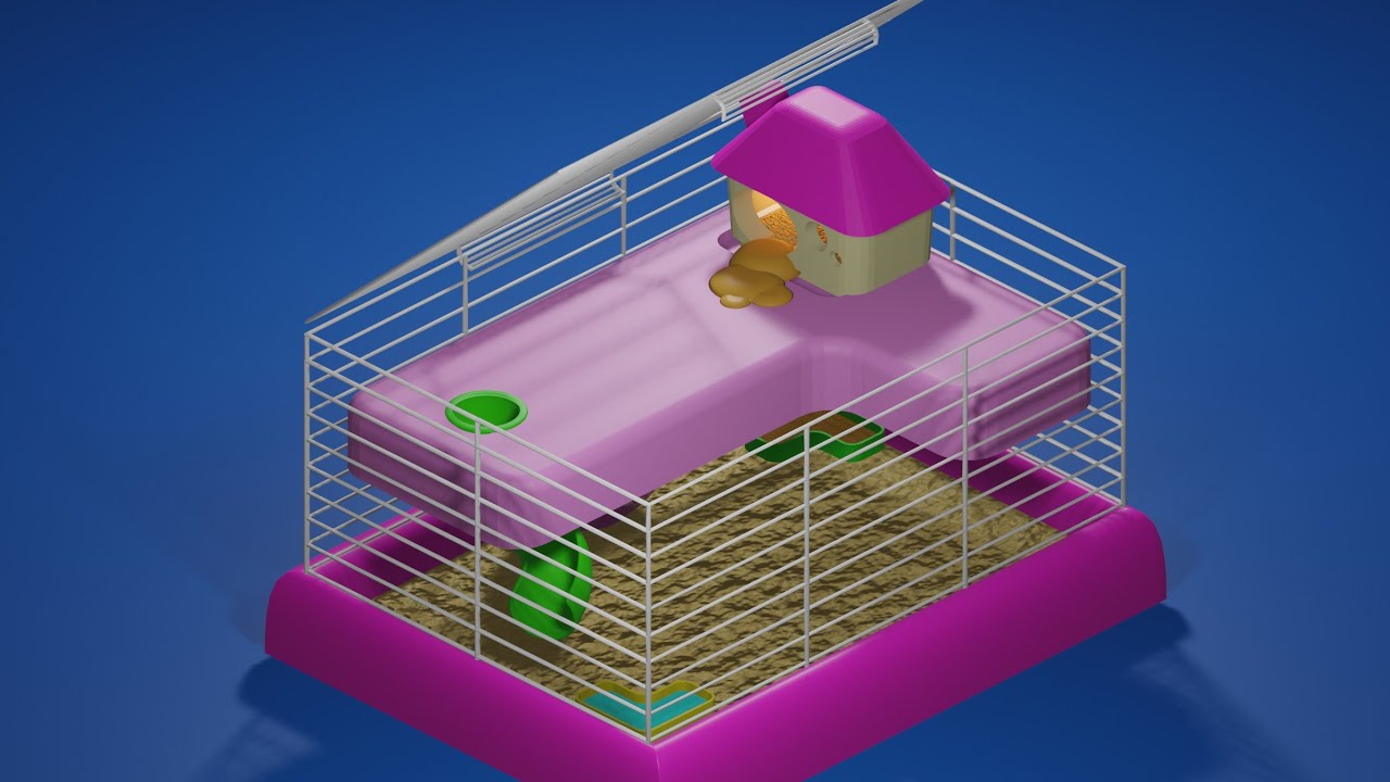 Casa de hamster Blender 3D - Blender 3D Hamster House - YouTube