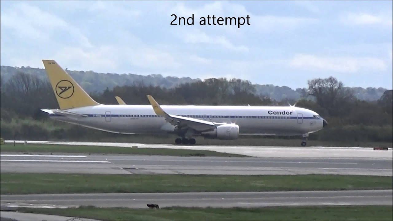 Condor 767-300 Engine Test and Aborted take off 25/04/15 Manchester ...